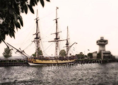 HMS Rose Tall Ship Print - Buffalo Landmark | Laminated Art – JMan ...